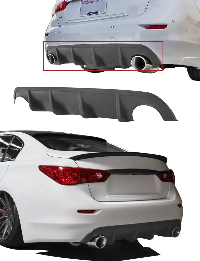 2014-17 Infiniti Q50 Rear Diffuser [Unpainted] - KB11222 | High Quality ...