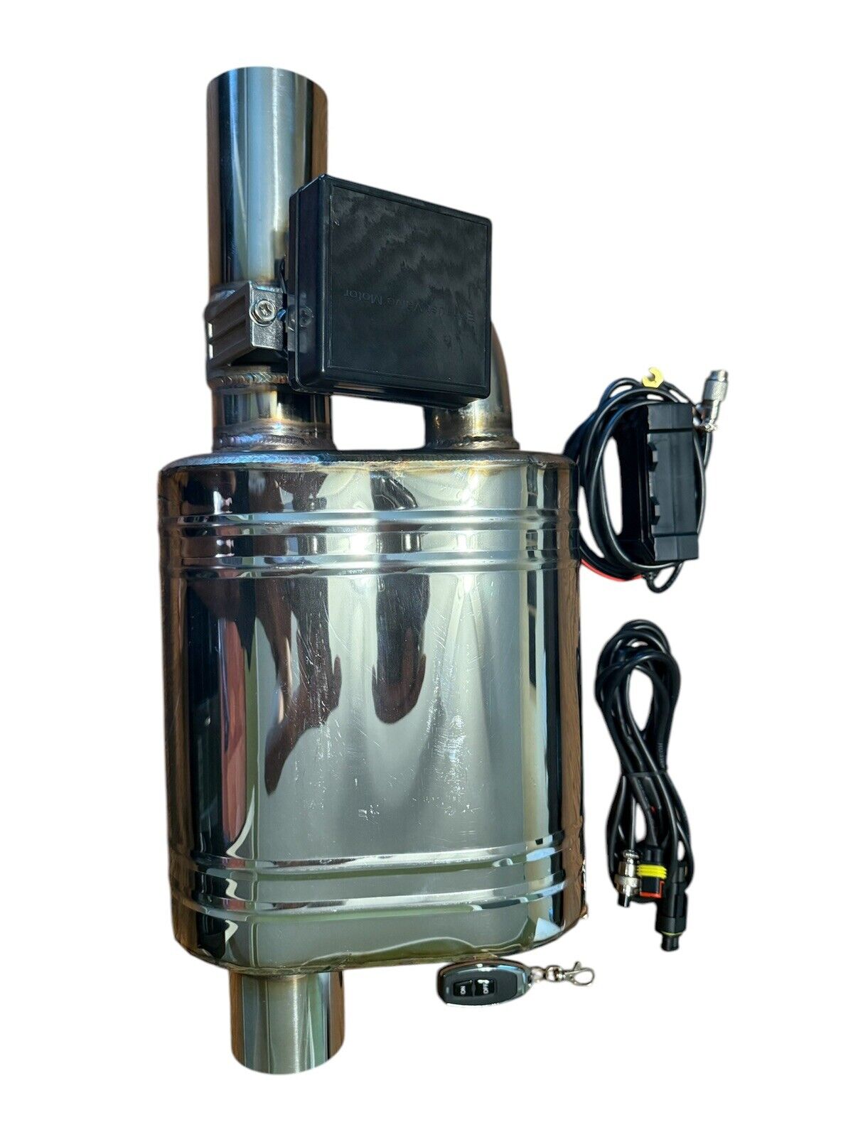 Universal 2.5” Stainless Steel Electric Muffler Exhaust Valve Remote C ...