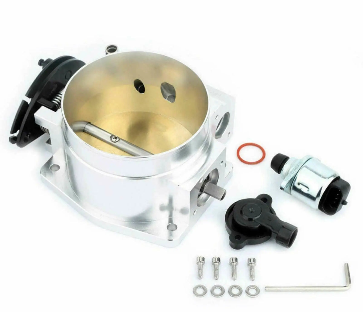 92mm Aluminum Intake Manifold Throttle Body + TPS + IAC For LS1 LS2 LS3 ...