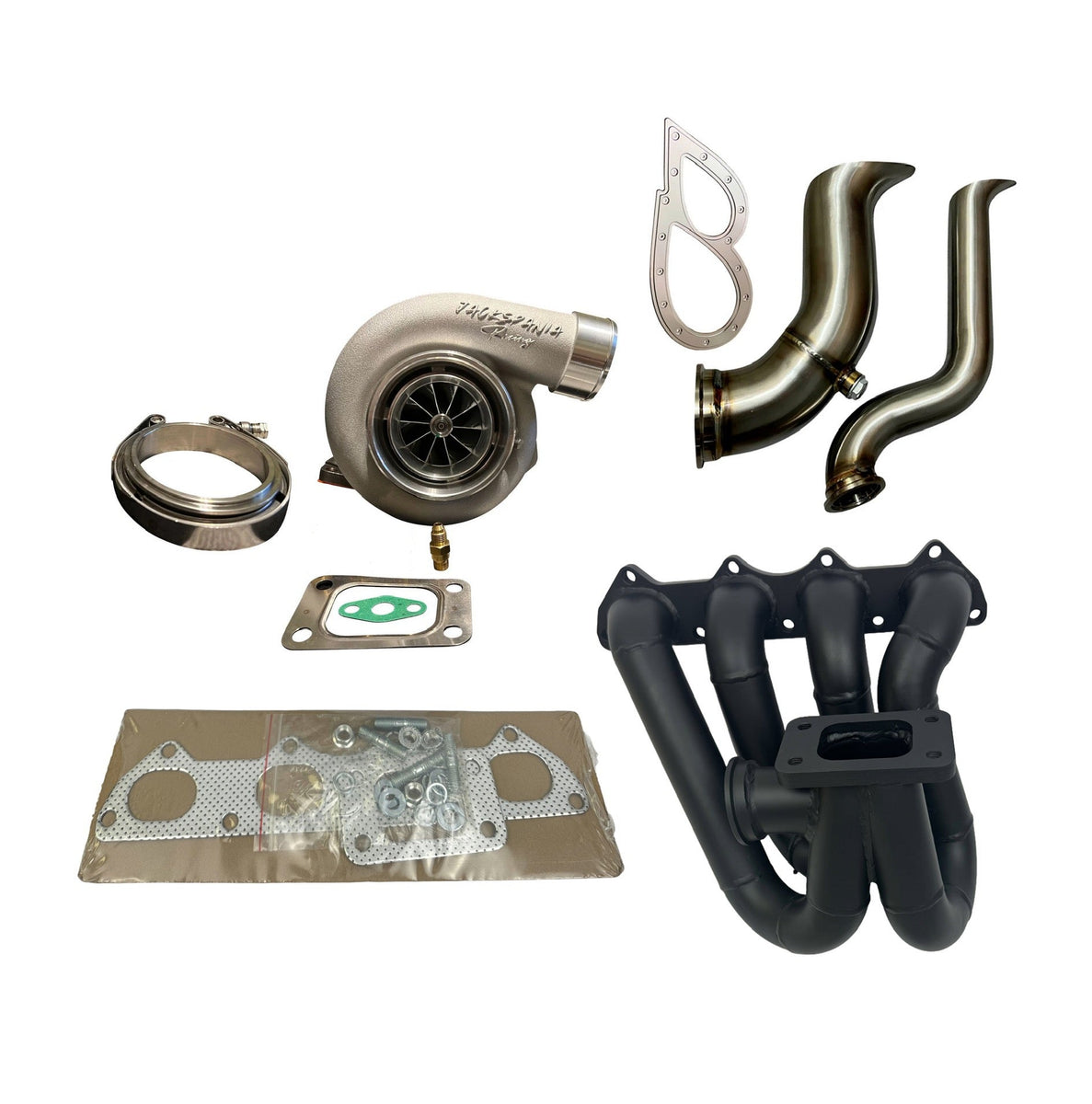 B Series Turbo Kit Ceramic Coated Top Mount Manifold Up Pipe 6262 3582 ...