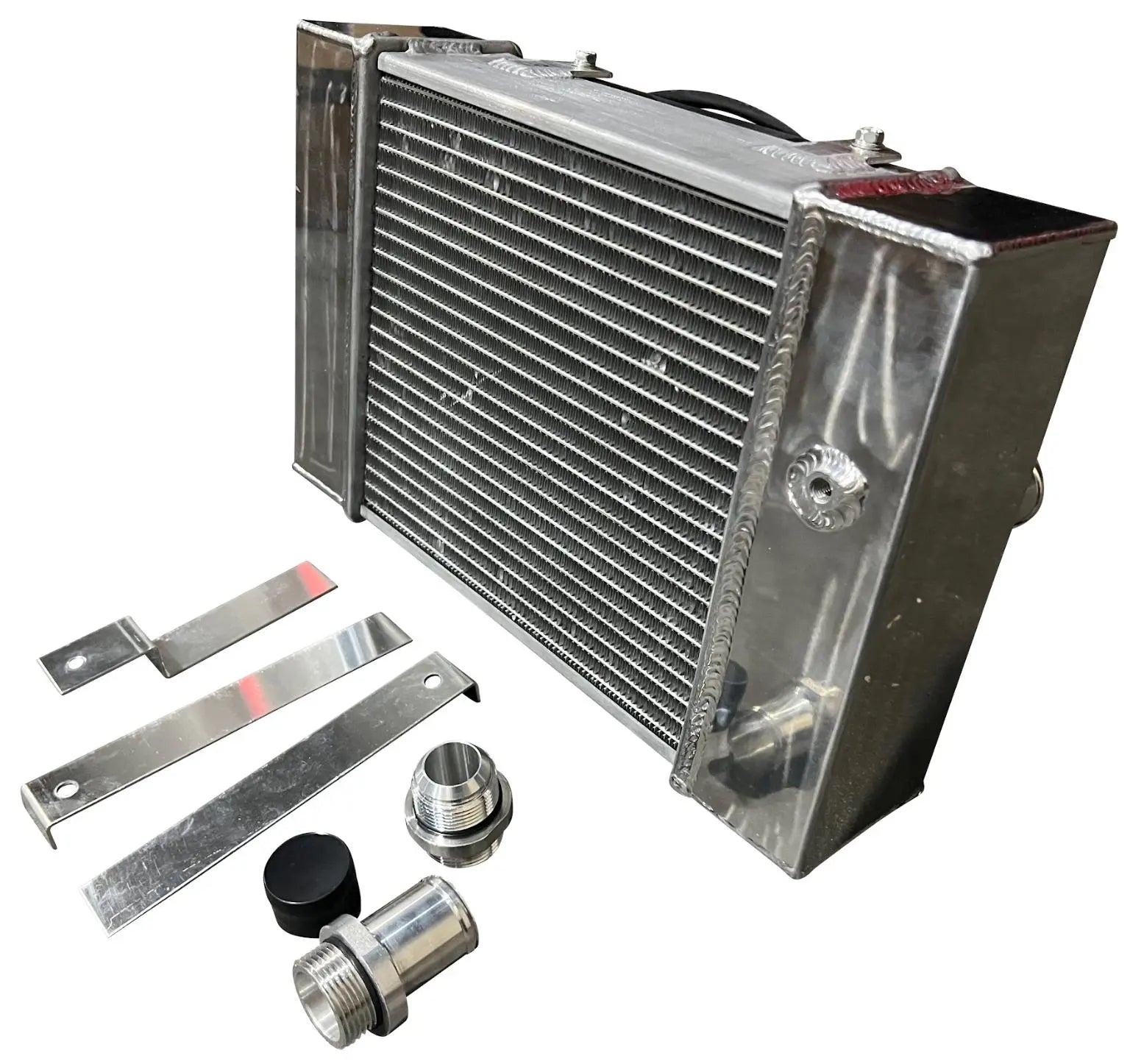 Half Size Compact Drag Coolant Radiator 1.25" 16AN | High Quality ...