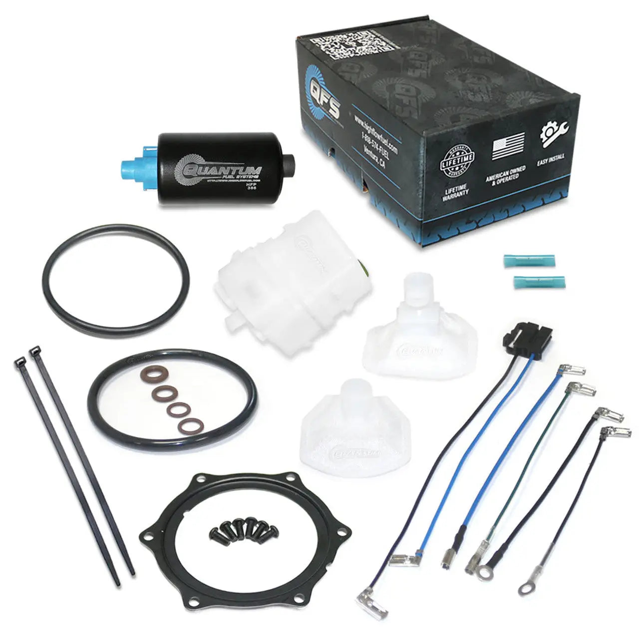 QFS T35 In-Tank Fuel Pump w/ Tank Seal, Lock Ring & Filter, HFP-386-U2 ...